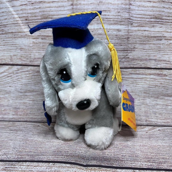 Applause | Toys | Vintage Applause Graduation Dog Plush | Poshmark